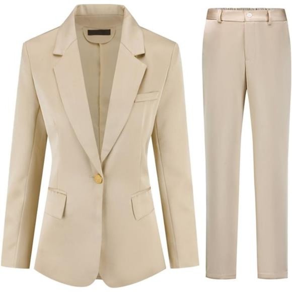 Jackets & Coats | Womens Business Suit Set Ladies 2 Piece Office Work ...